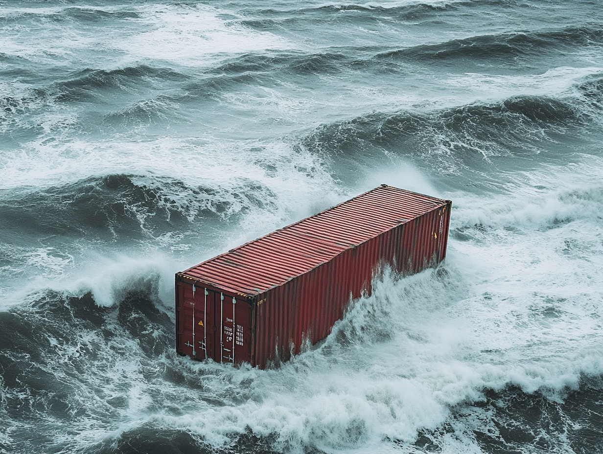 La Guardia Costiera solleva un container dal fondo dell'oceano, poi dà ...